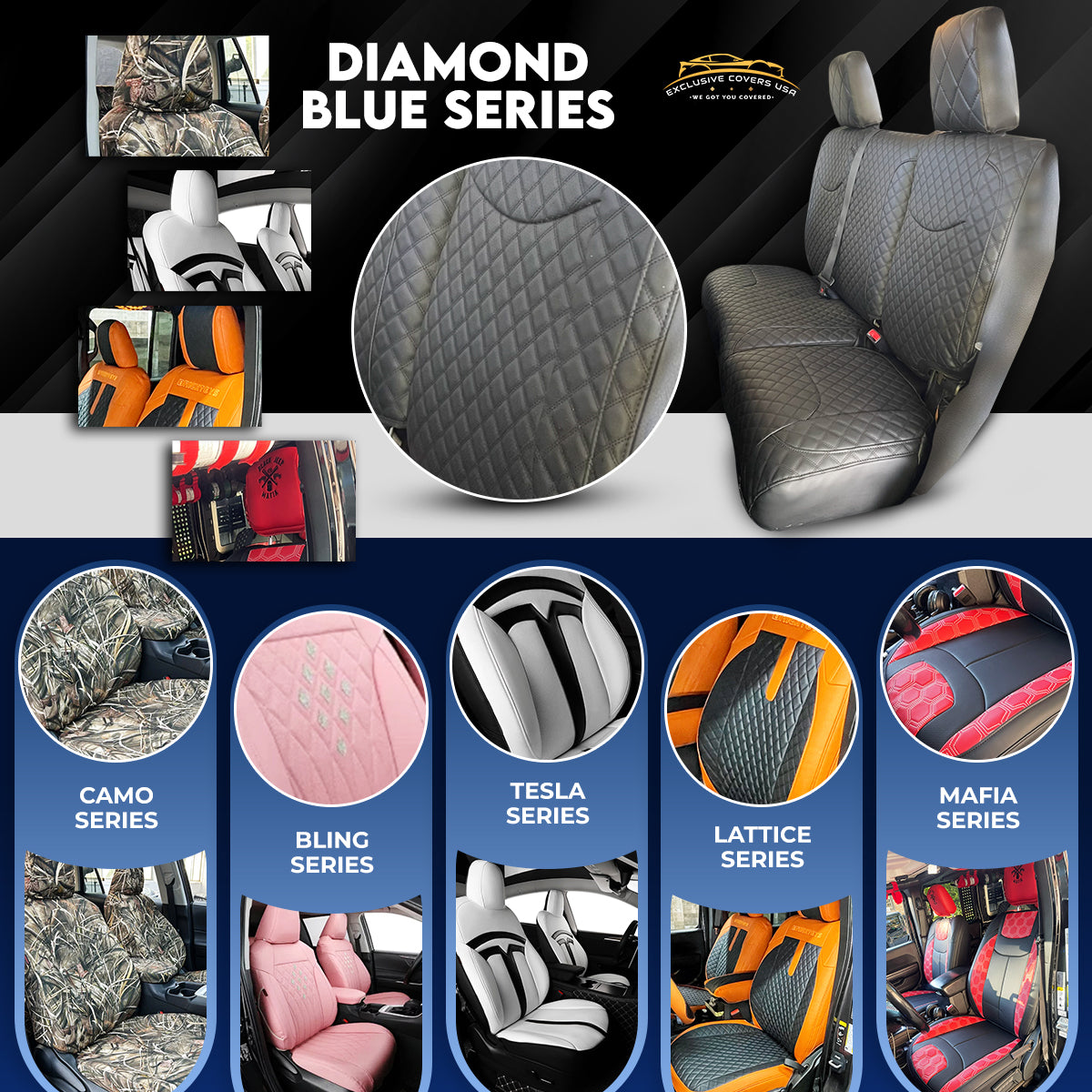 Luxury Custom Made Seat Covers – Exclusive Covers USA